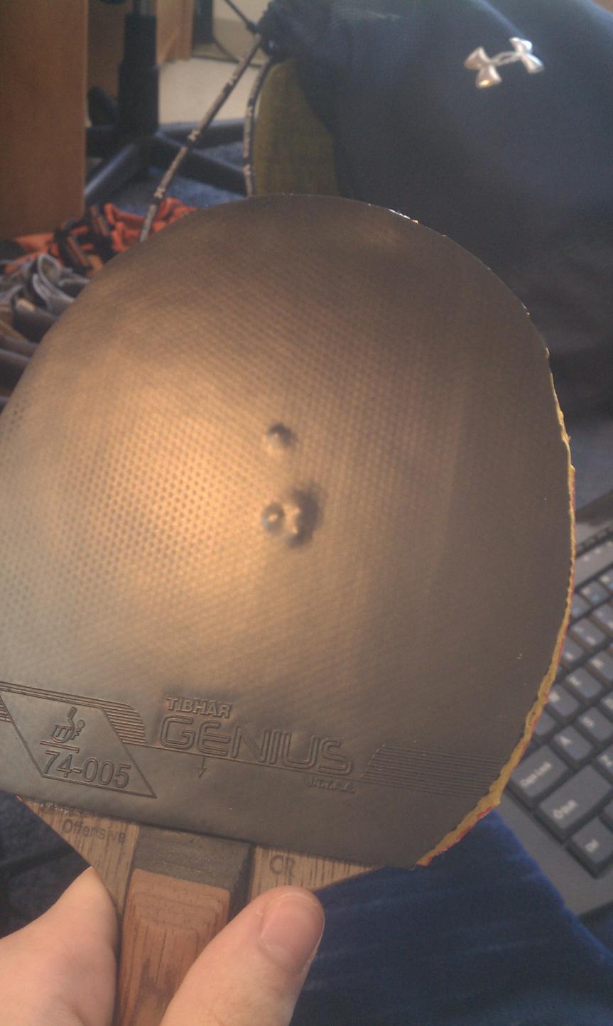 My rubber is broken, but I've never seen this before... | TableTennisDaily