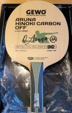 LF: Joola or Gewo Aruna Hinoki Carbon | TableTennisDaily