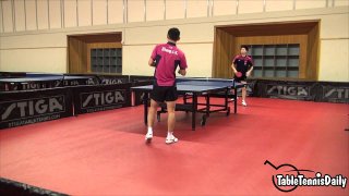 Fang Bo Forehand Training - Swedish Open 2015! | TableTennisDaily