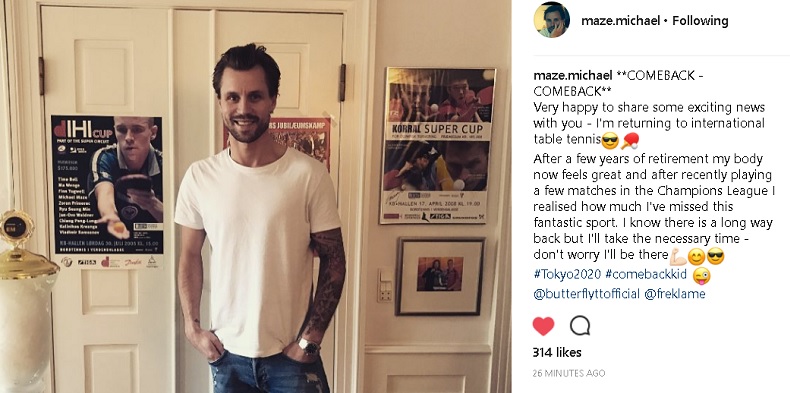 The return of Michael 'AMAZING' Maze! | TableTennisDaily